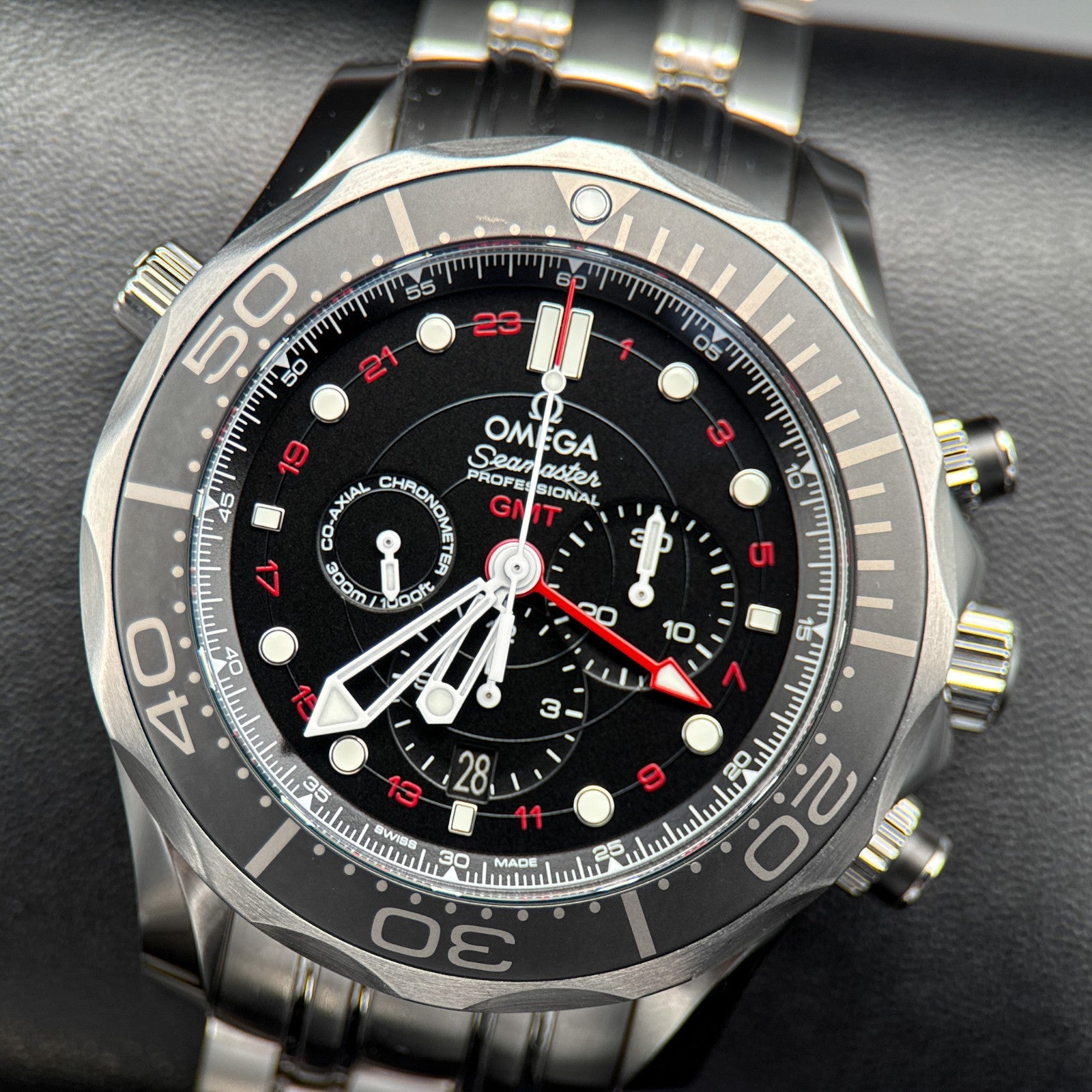 Omega Seamaster Diver 300M GMT Chronograph 212.30.44.52.01.001 Automat ...